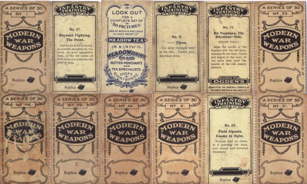 12 World War I Cigarette Cards / Trade Cards Modern War Weapons ...